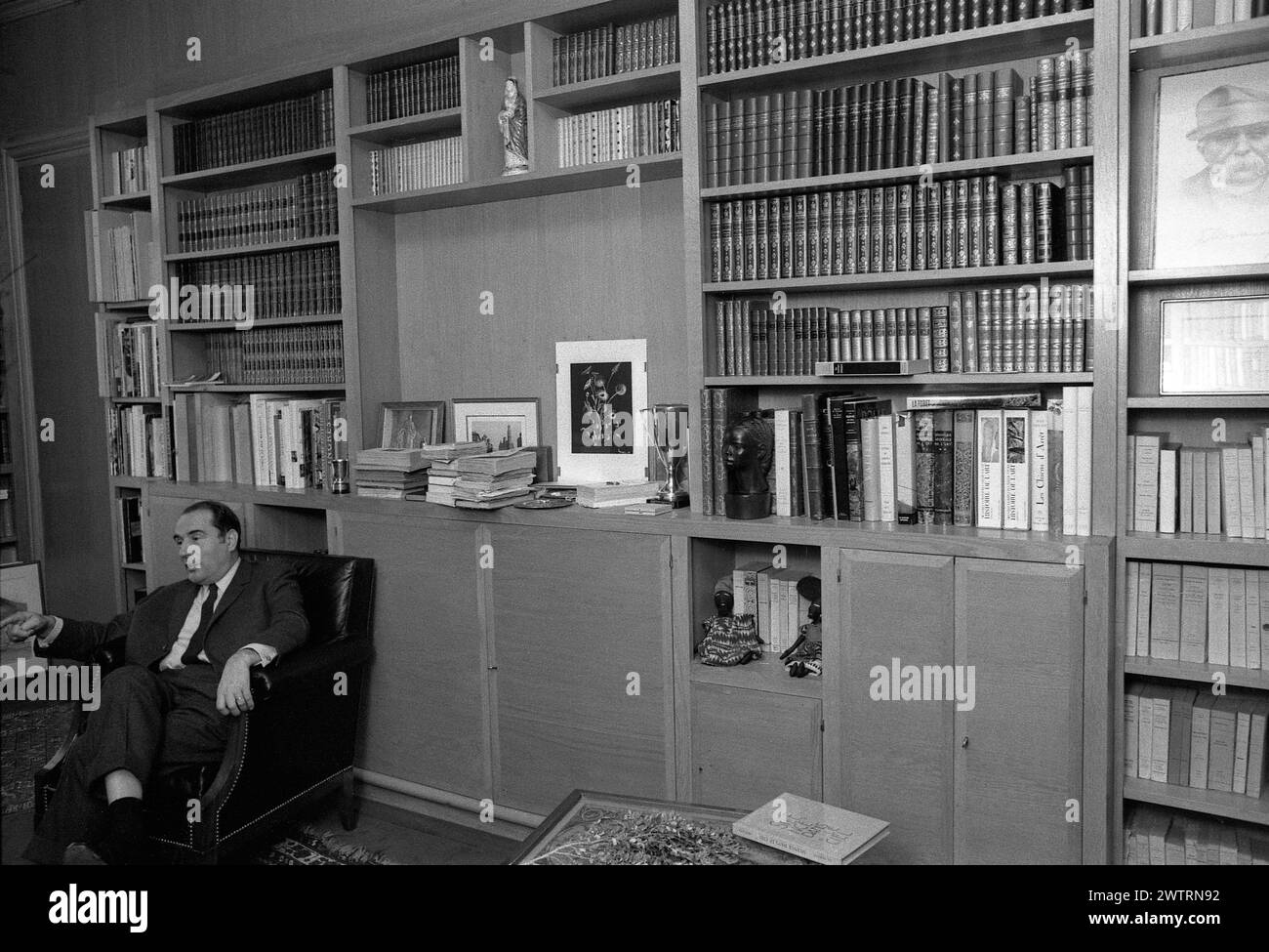 Portrait of Francois Mitterrand 1969 ©Serge Hambourg/opale.photo Stock ...