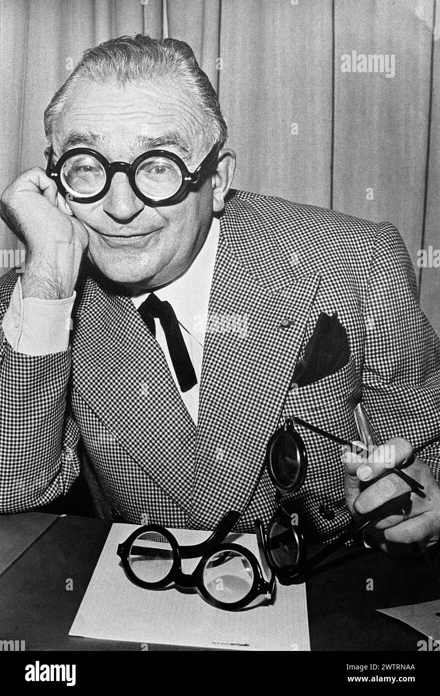 Portrait of Marcel Achard 1960 ©Serge Hambourg/opale.photo Stock Photo ...