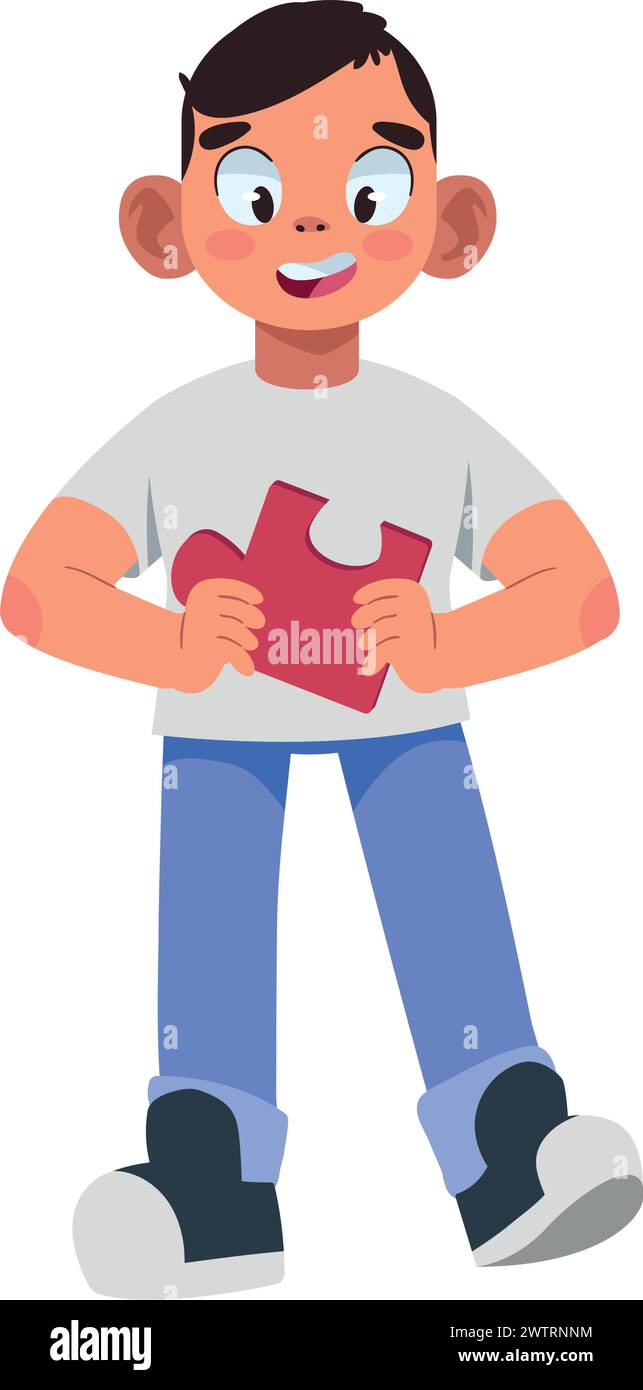 autism boy cartoon Stock Vector Image & Art - Alamy