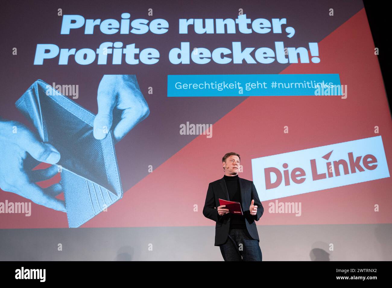 Martin Schirdewan, Die Linke bei der Präsentation der Plakate der ...