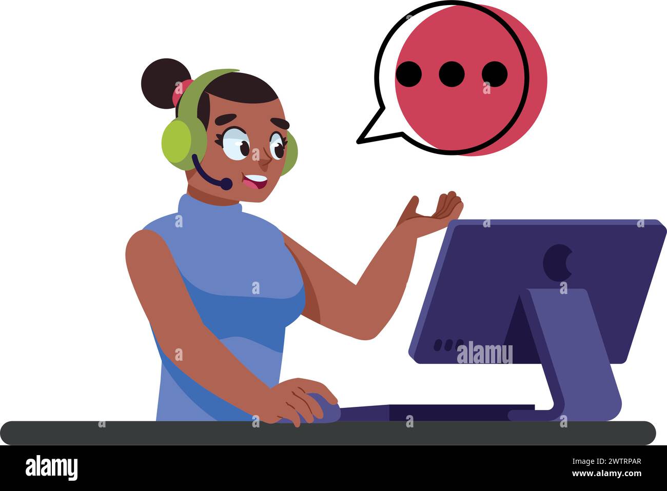 customer support worker Stock Vector Image & Art - Alamy