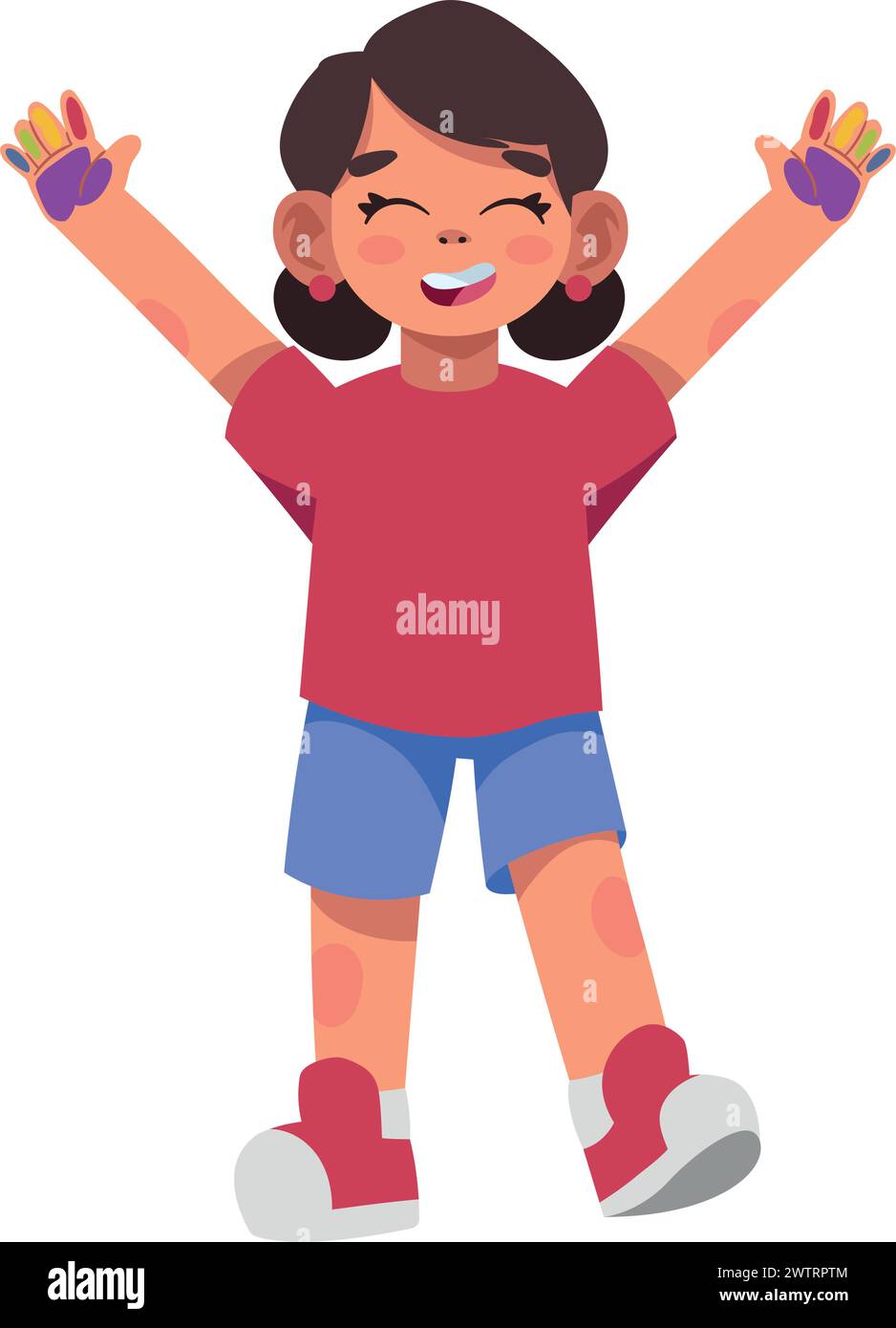 autism girl happy Stock Vector Image & Art - Alamy
