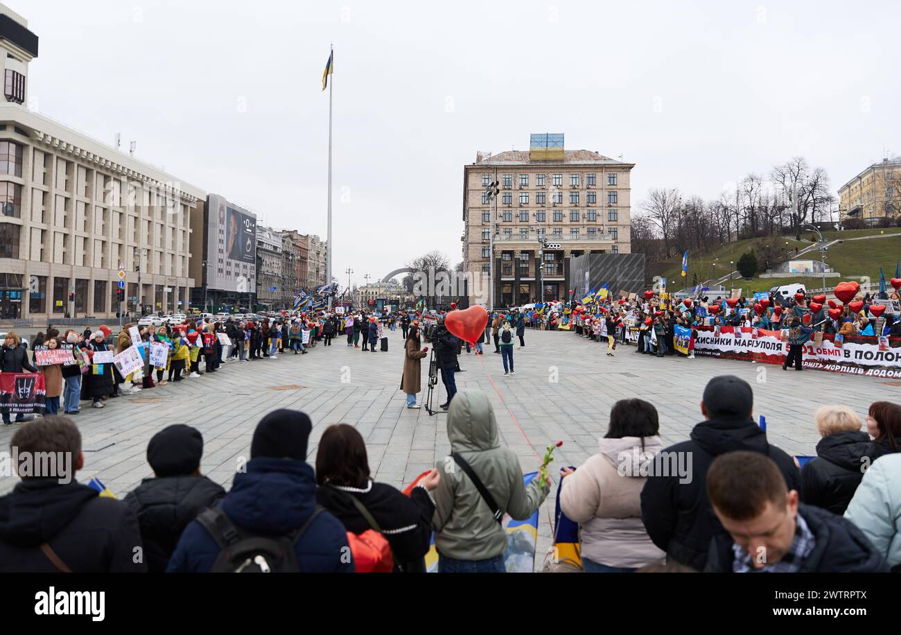 Large public demonstration on Maidan Square dedicated to the captured ...