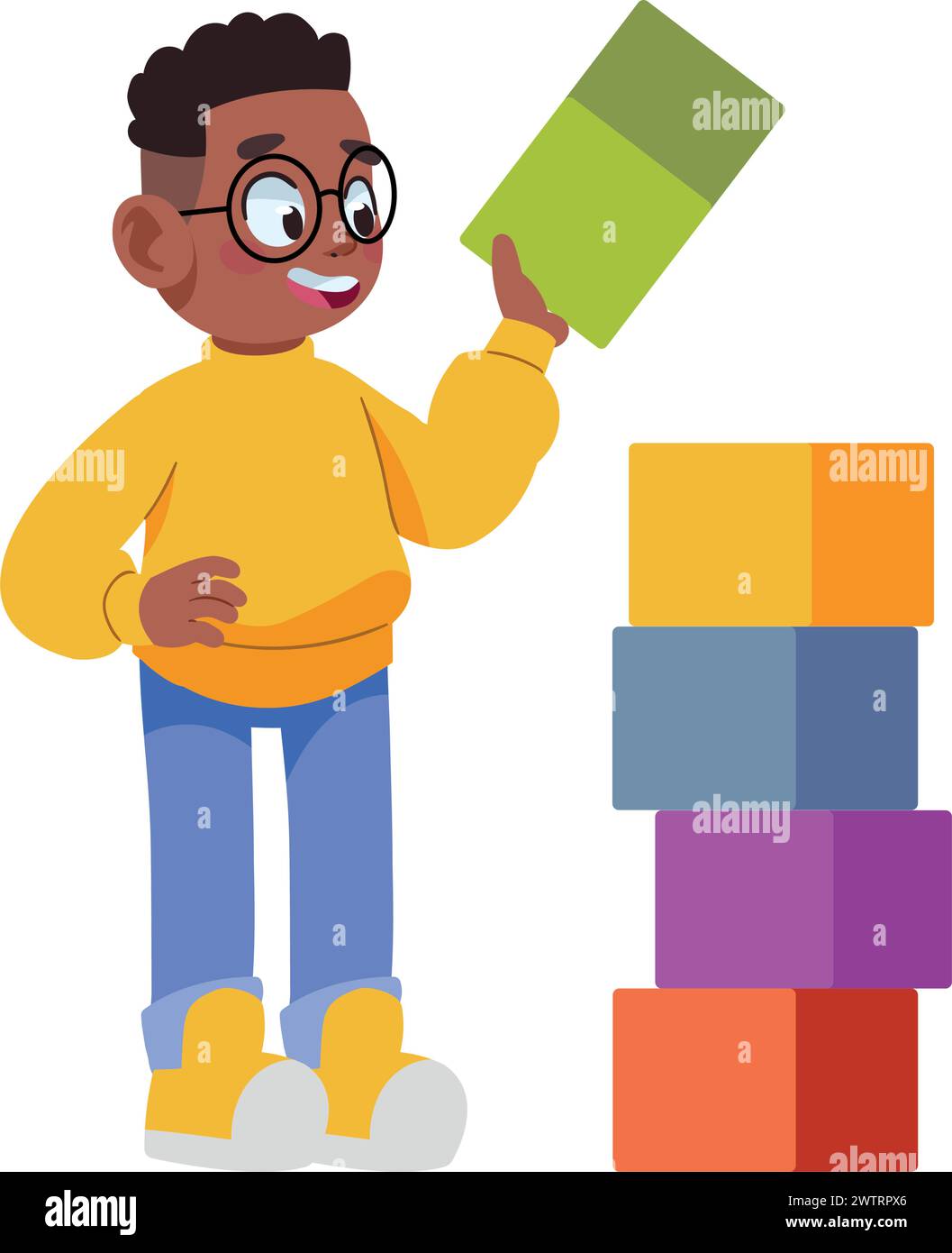 autism boy playing Stock Vector Image & Art - Alamy