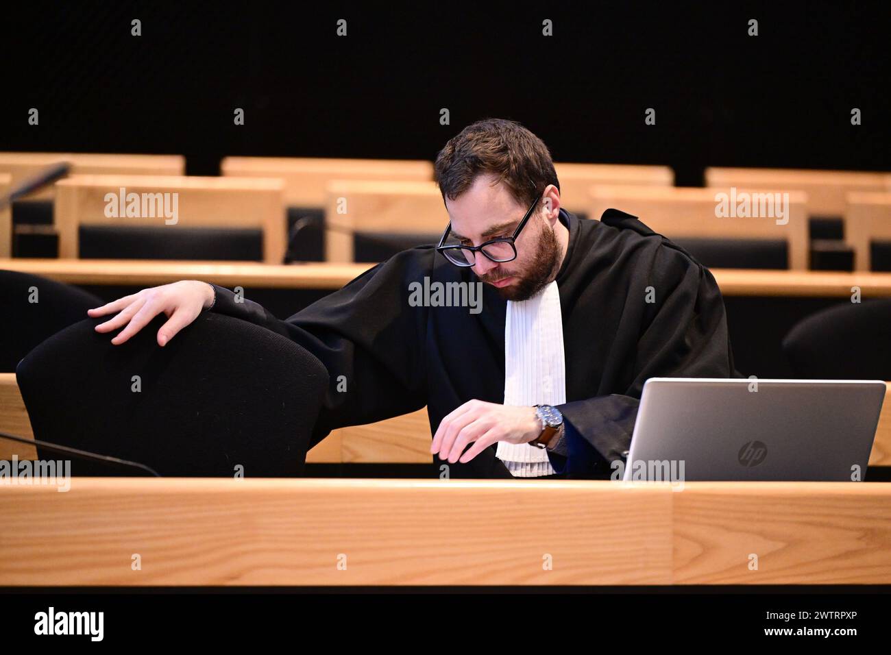 Mons, Belgium. 19th Mar, 2024. Lawyer Jean Benoit Ronveau pictured ...