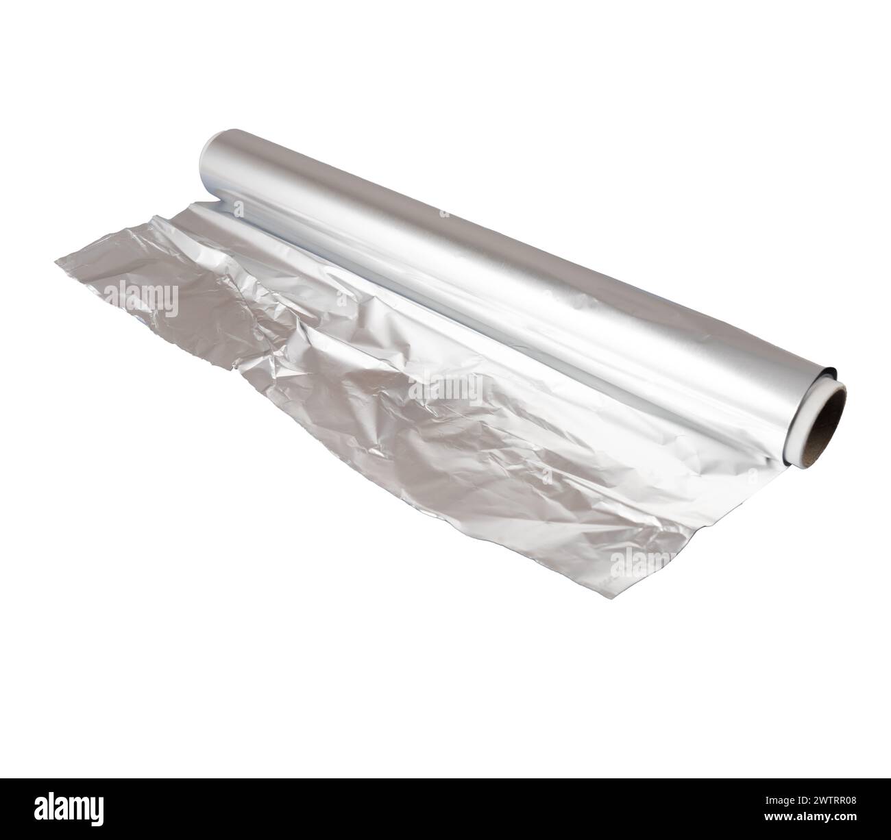 a roll of kitchen aluminum on a transparent background Stock Photo - Alamy