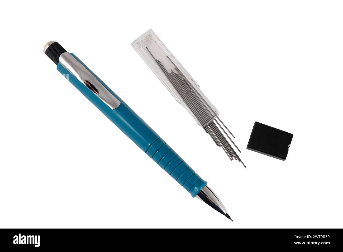 a mechanical pencil with some leads on a transparent background Stock ...