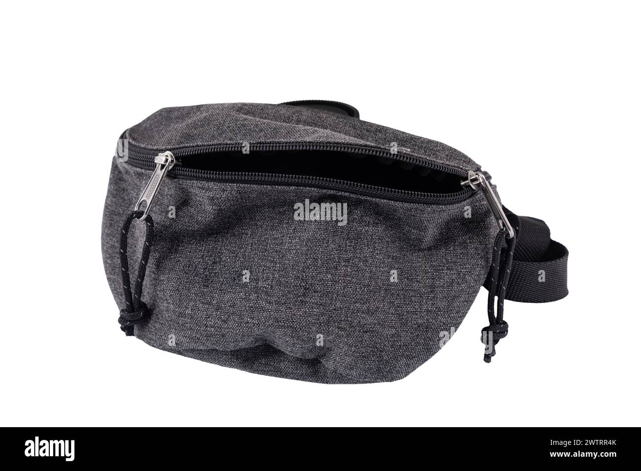 Gray fanny pack bag on a transparent background Stock Photo - Alamy