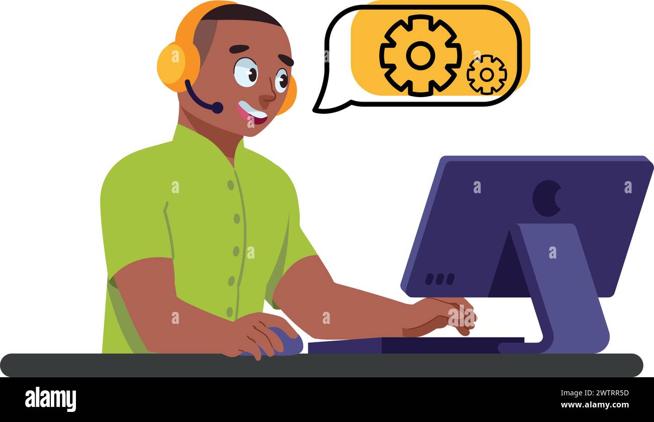 customer support center Stock Vector Image & Art - Alamy
