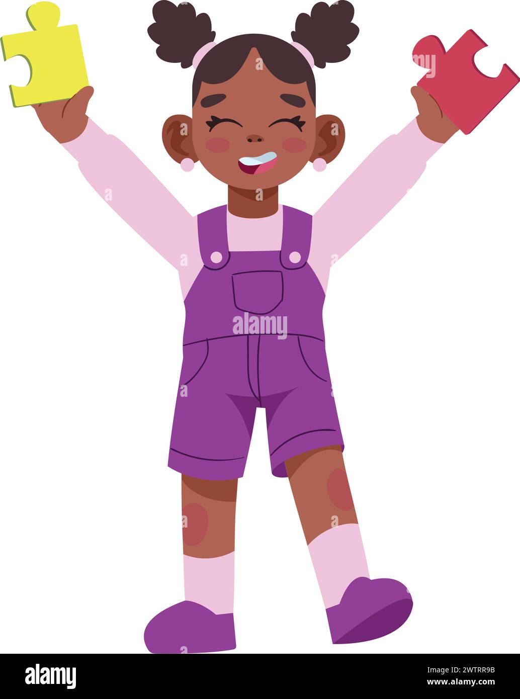 autism girl with puzzle Stock Vector Image & Art - Alamy