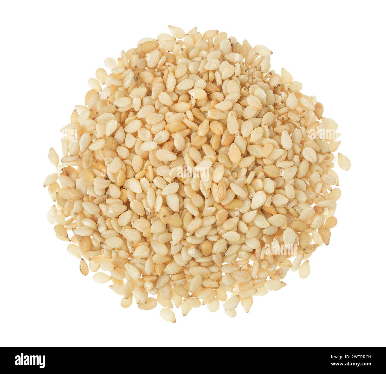Sesame seeds isolated on white background. Top view. Flat lay Stock ...