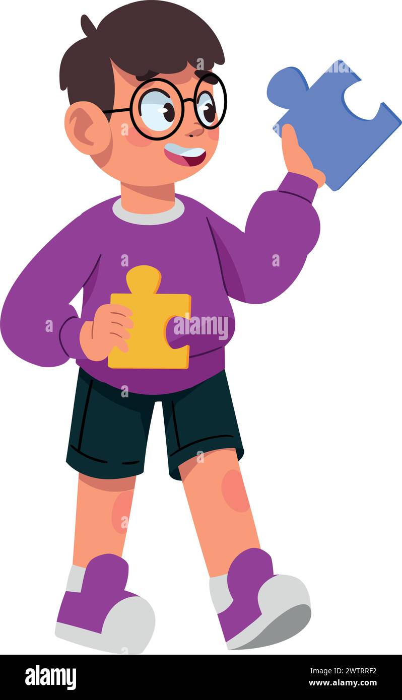 autism boy cartoon Stock Vector Image & Art - Alamy