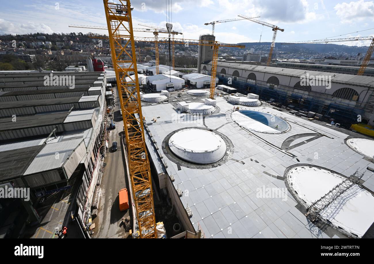 Stuttgart, Germany. 19th Mar, 2024. The construction site of the multi-billion euro Stuttgart 21 ...