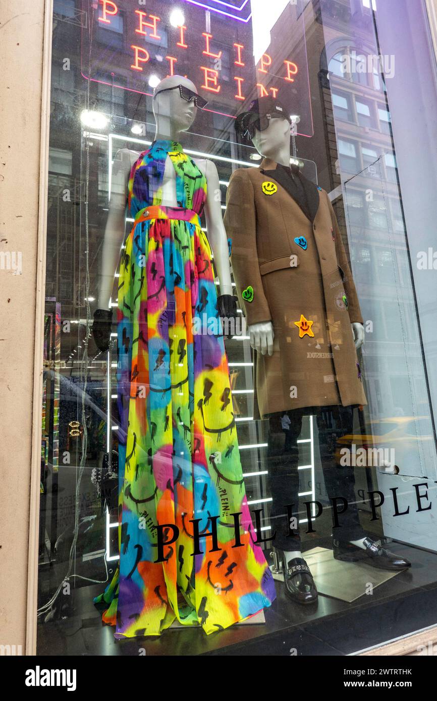 Philipp Plein Store Window in SoHo, New York City, USA 2024 Stock Photo ...