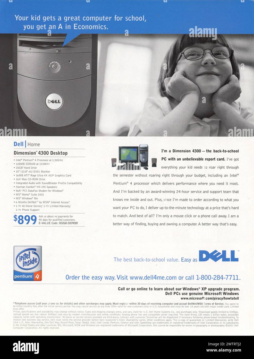 Vintage "Time" magazine 17 September 2001 issue advert, USA Stock Photo ...