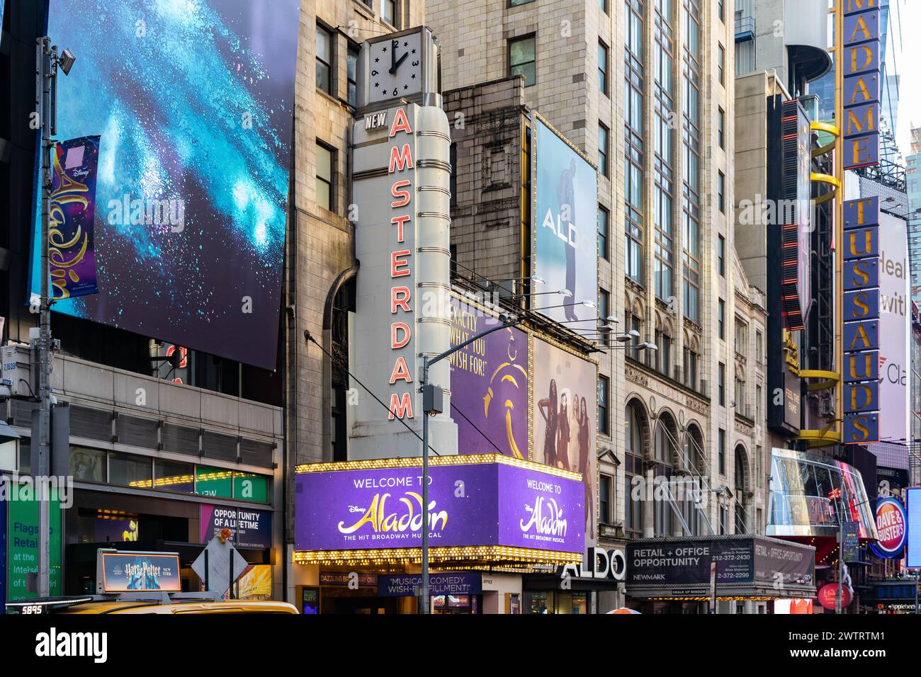 The New Amsterdam Theatre is at the south end of Times Square in the ...