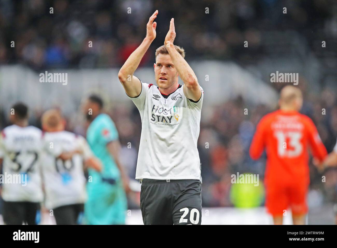 Derby, UK. 16th Mar, 2024. Derby County defender Callum Elder (20 ...