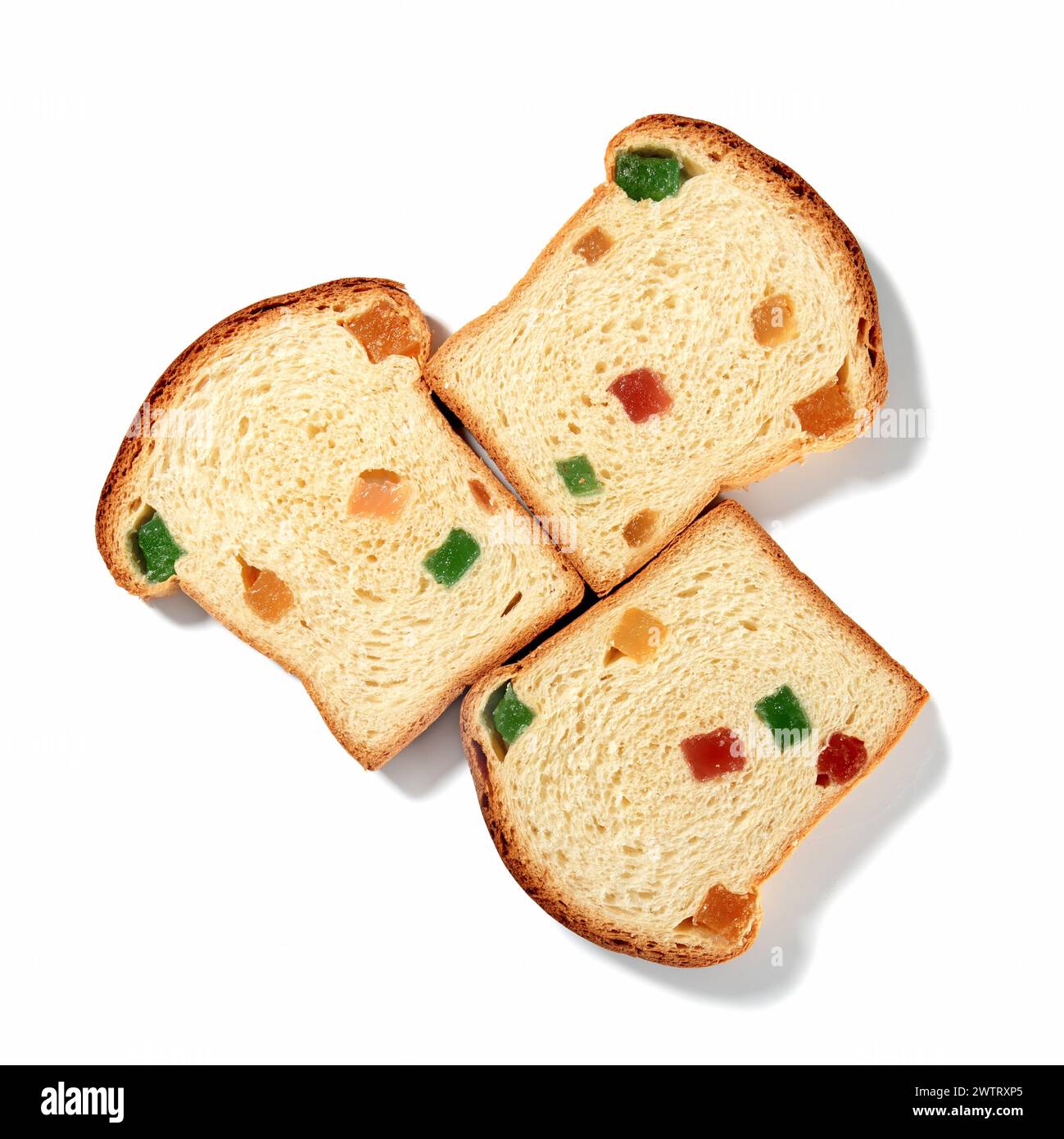 Treat yourself to three of sweet bread slices filled with Turkish ...