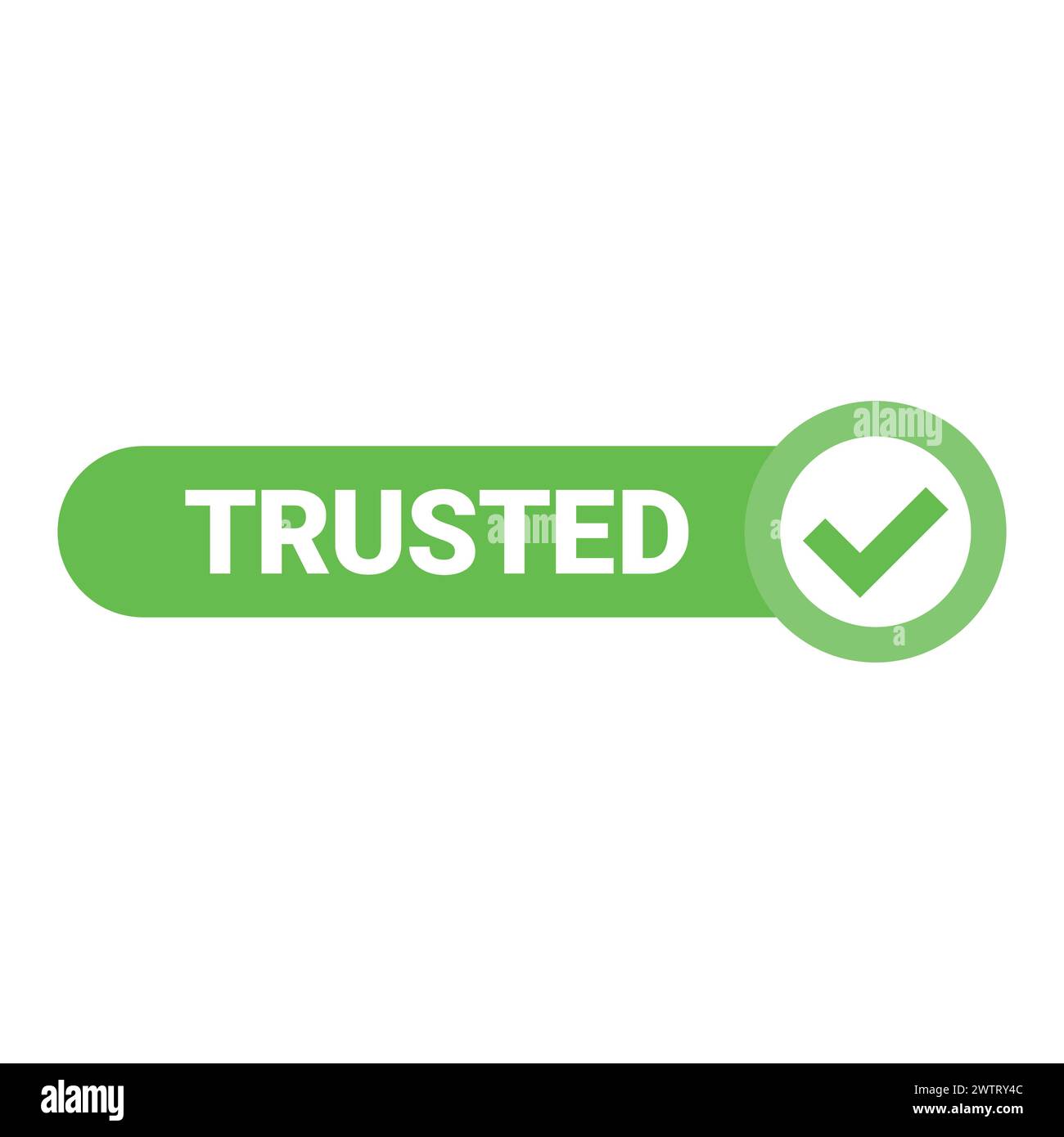 green vector trusted label on white background Stock Vector Image & Art ...