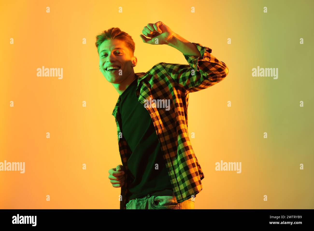 Stylish young man dancing on hi-res stock photography and images - Alamy