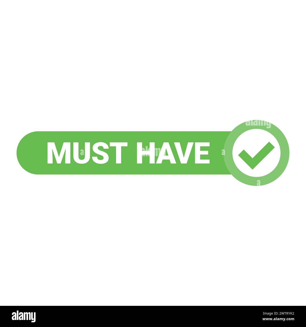 green vector must have label on white background Stock Vector Image ...