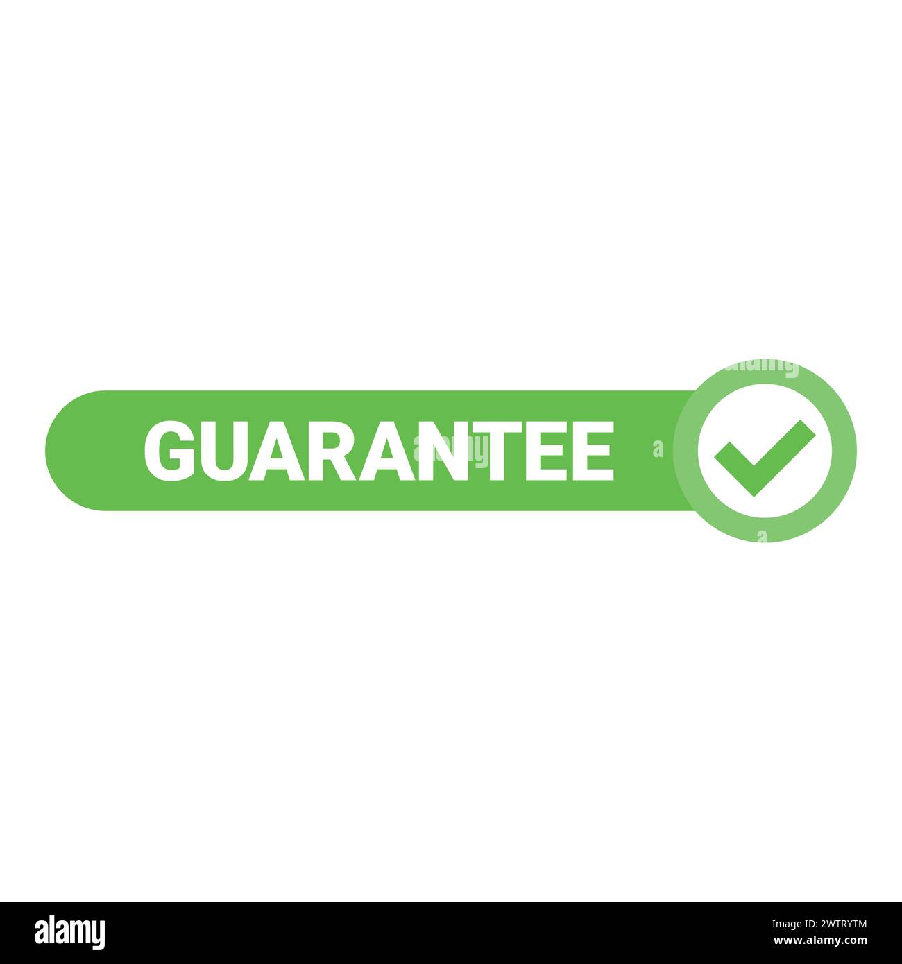 green vector guarantee label on white background Stock Vector Image ...