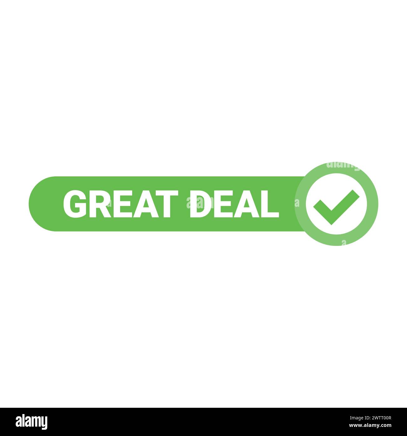 green vector great deal label on white background Stock Vector Image ...