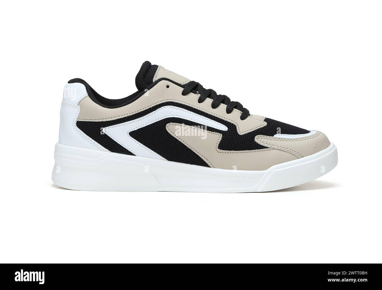 trendy and fashionable light wieght sneakers isolated on white ...