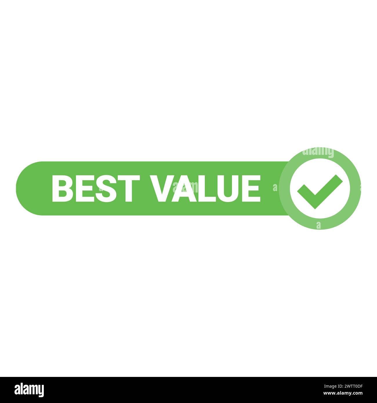 green vector best value label on white background Stock Vector Image ...
