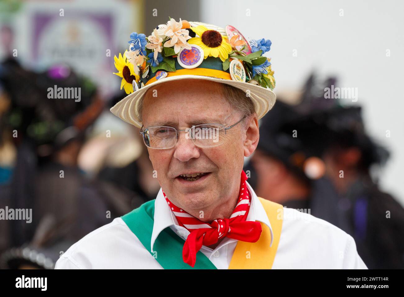 Lincoln and Micklebarrow Morris Men dancing in the Street at the ...