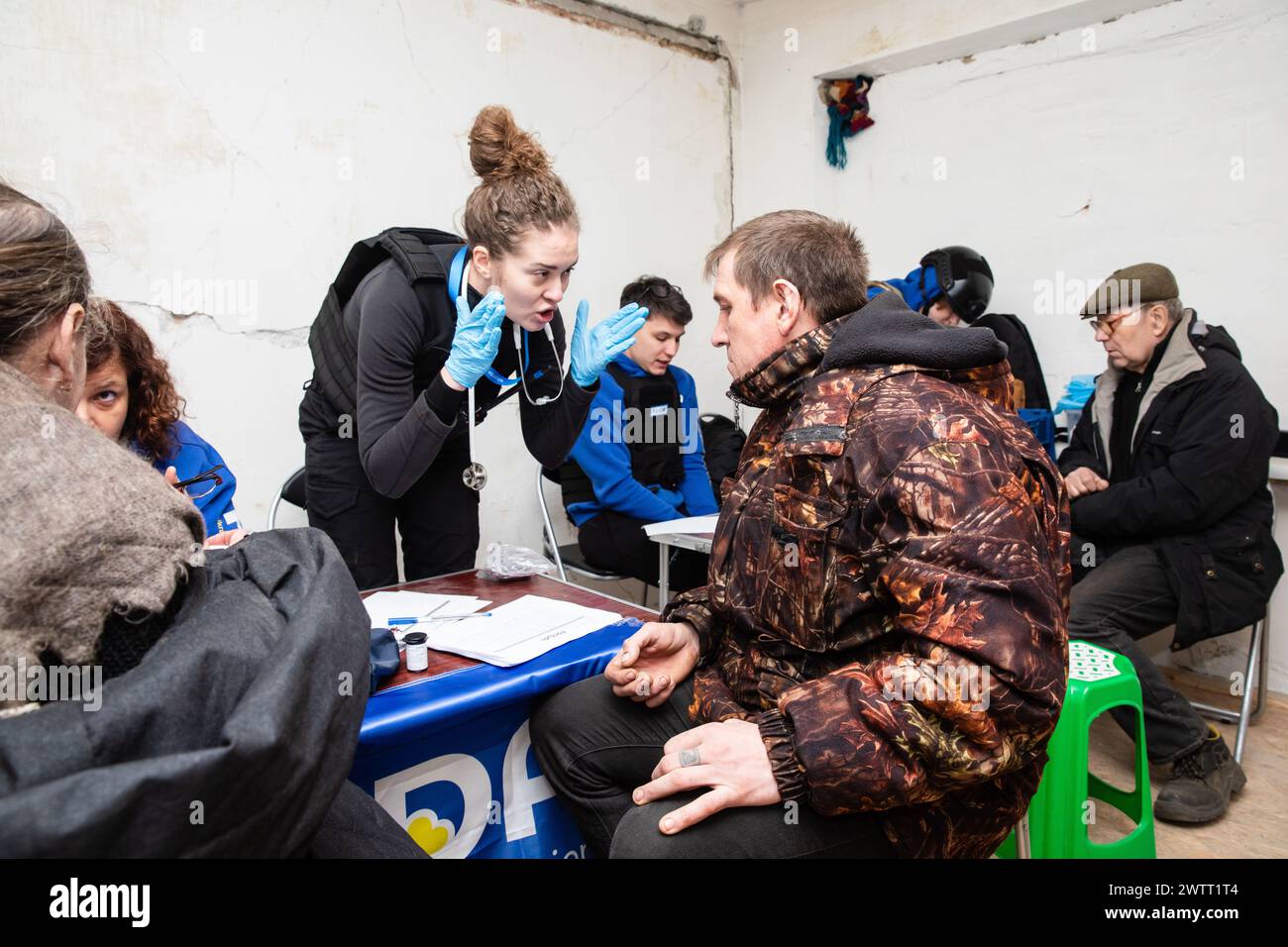 Chasiv Yar, Donetsk Region, Ukraine. 9th Mar, 2024. A volunteer doctor ...