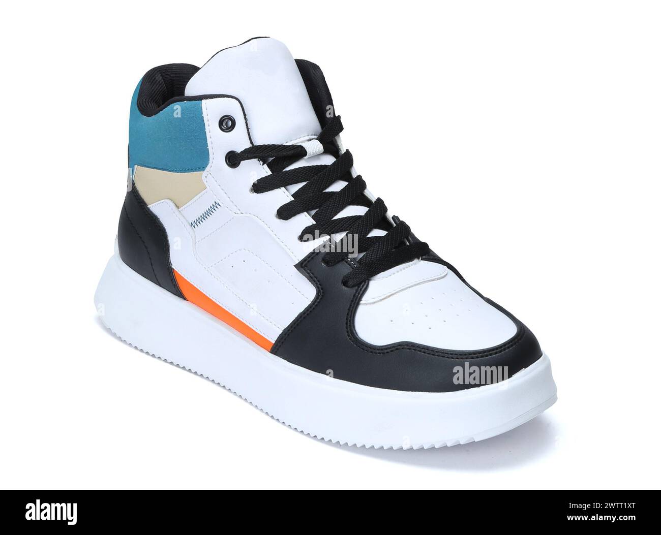 trendy and fashionable light wieght sneakers isolated on white ...