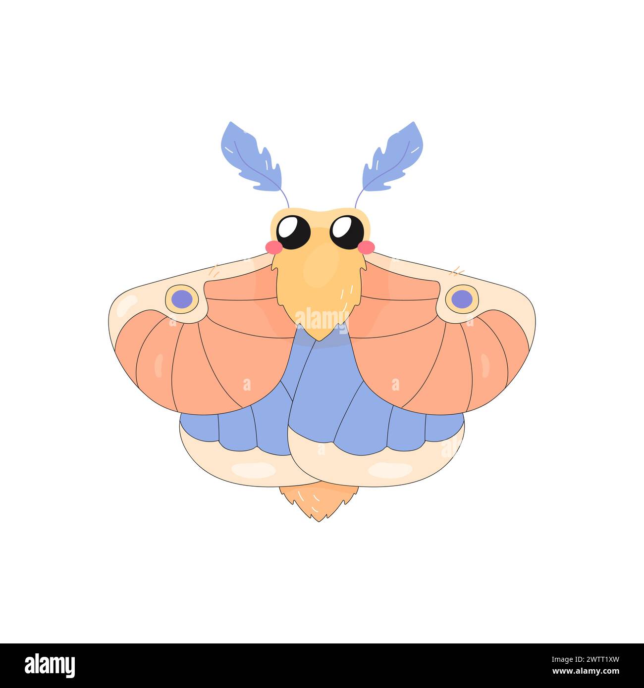 Dryocampa, cute maple moth, cartoon,concept for t-shirt print, design ...