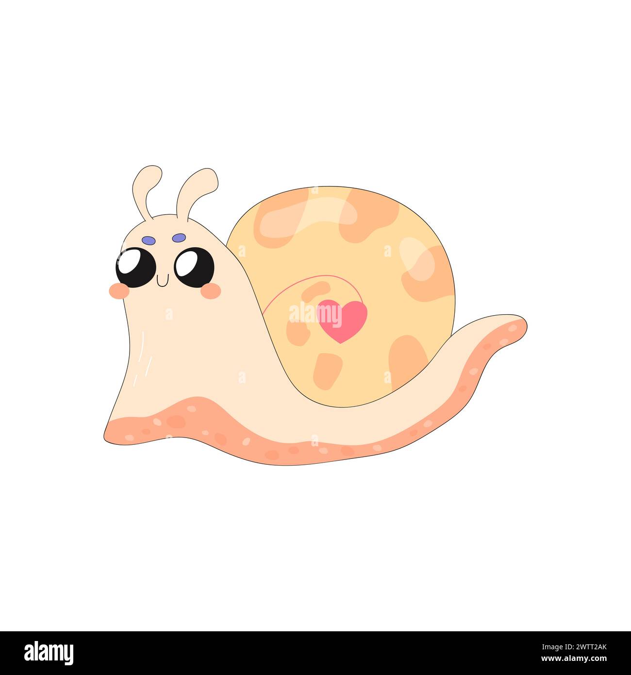 Cute snail, concept , cartoon, for t-shirt printing, with flowers. for ...