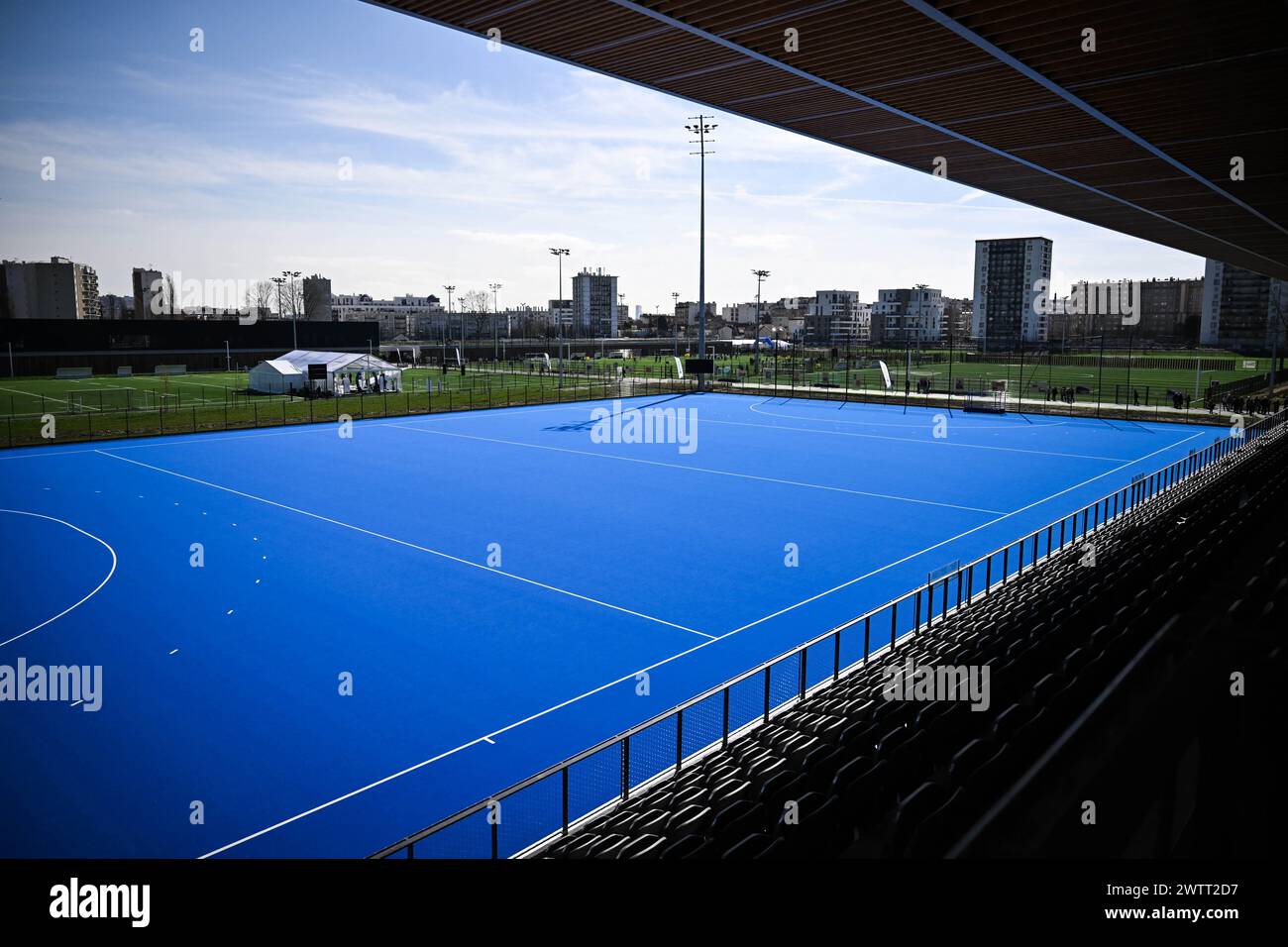 Illustration of the iconic Yves-du-Manoir stadium on March 19, 2024 ...