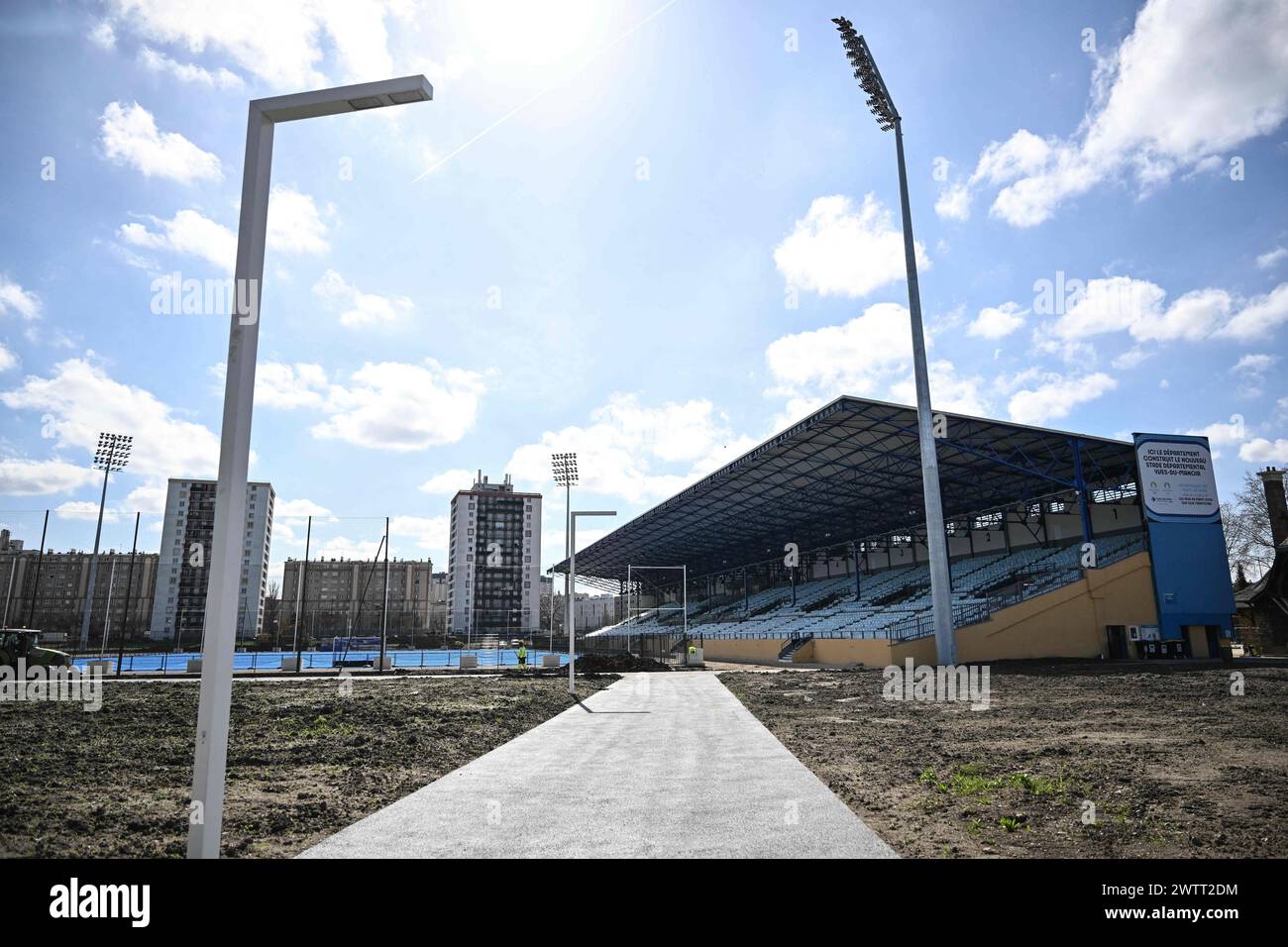 Illustration of the iconic Yves-du-Manoir stadium on March 19, 2024 ...