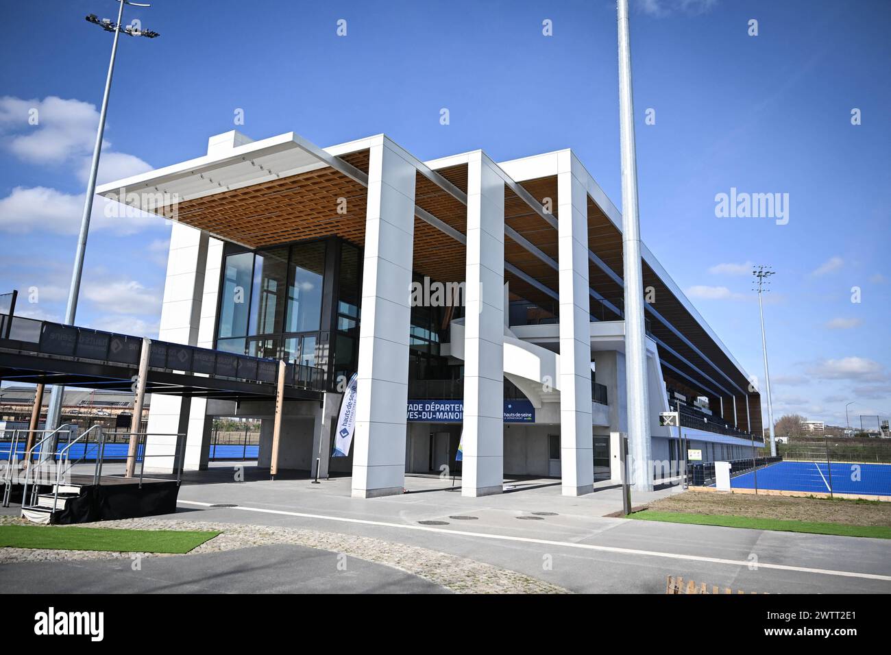 Illustration of the iconic Yves-du-Manoir stadium on March 19, 2024 ...