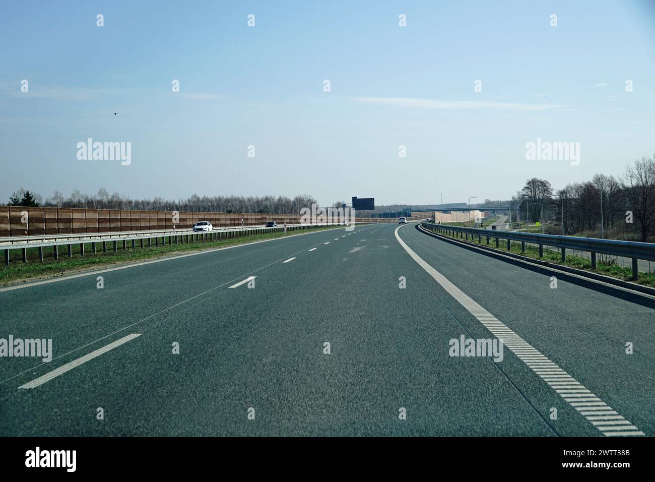 Driving on a highway - driver's perspective Stock Photo - Alamy