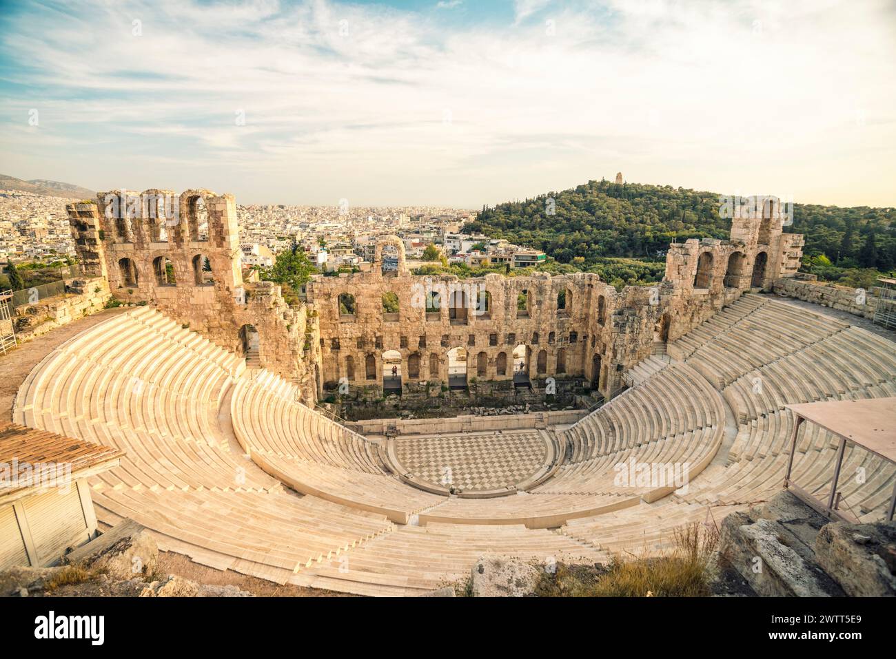 Odeon of Herodes Atticus theater by the acropolis, Athens, Greece Stock ...