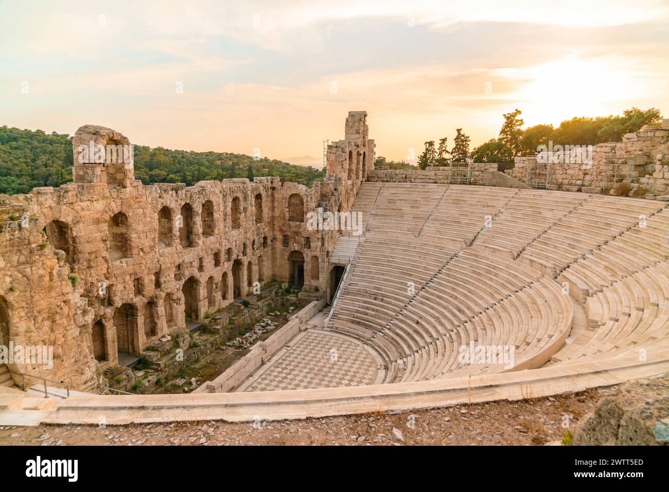 Odeon of Herodes Atticus theater by the acropolis, Athens, Greece Stock ...