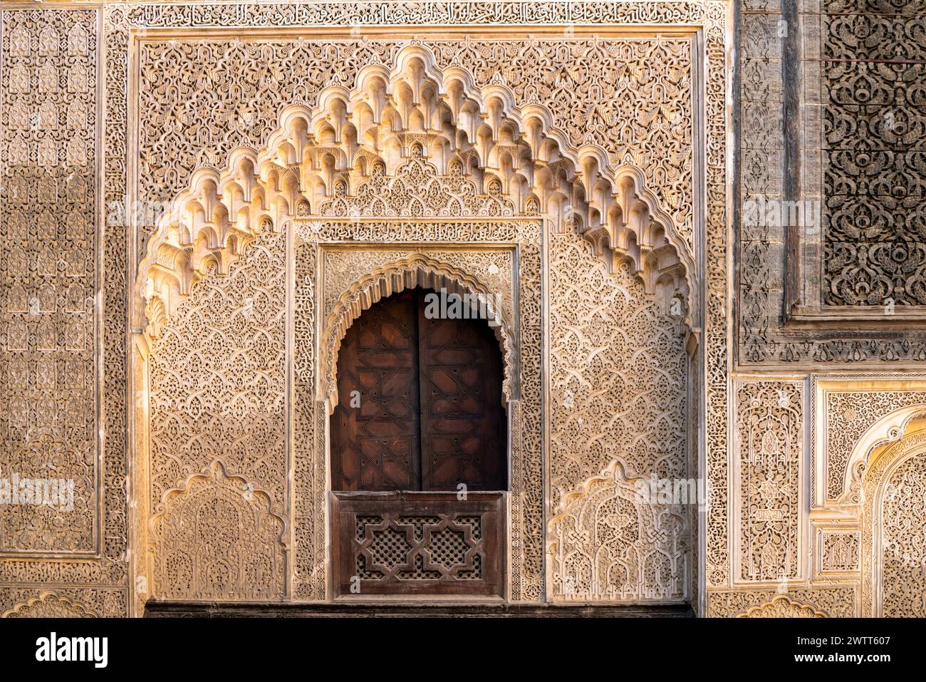 Moorish historic Medersa Bou Inania, Medina, Fez, Morocco Stock Photo ...