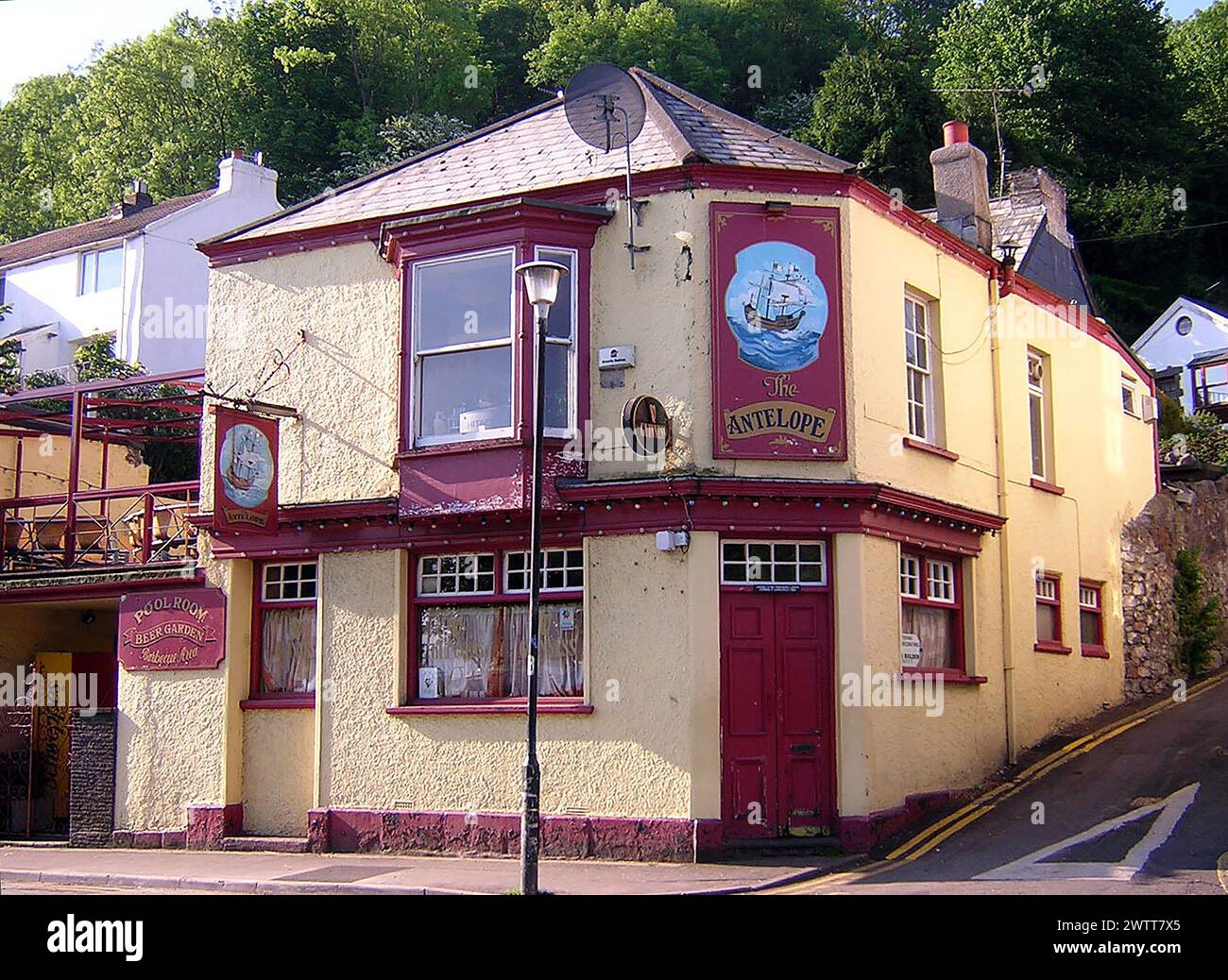 The Antelope Pub on the infamous Mumbles Mile near Swansea Stock Photo ...