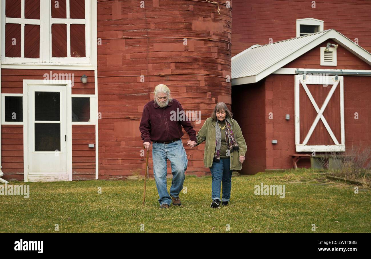 Joan and Harold Koster walk on their property, known as Itaska Valley ...