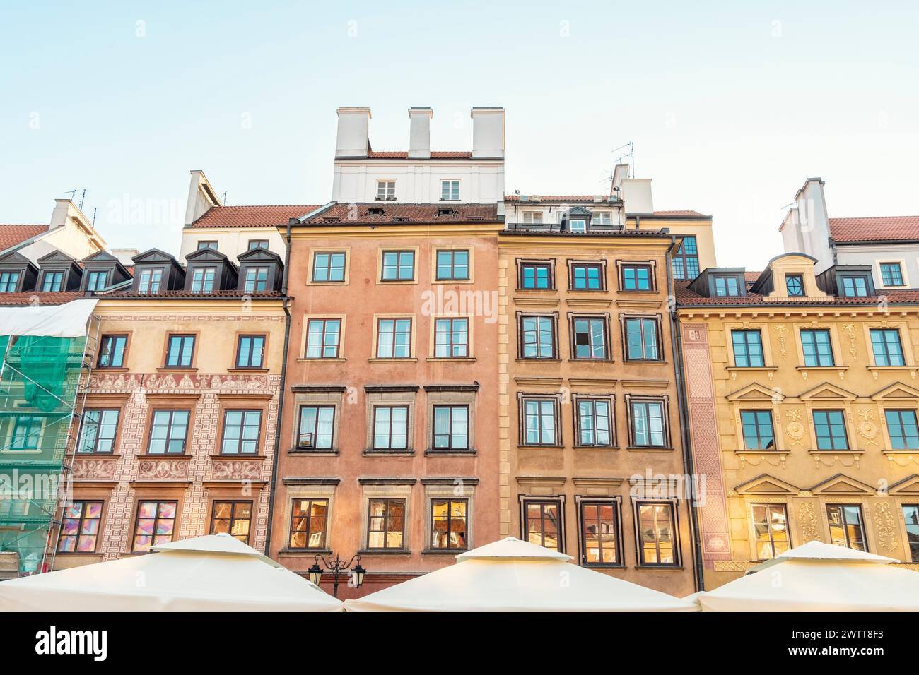 Rows old colorful historic houses old town market square hi-res stock ...