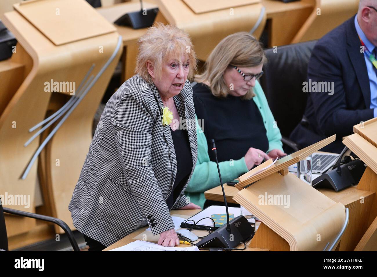 Edinburgh Scotland, UK 19 March 2024. Christine Grahame MSP at the ...