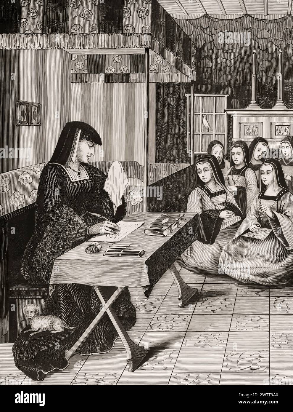 Queen Anne of Brittany, Court of the Ladies, 1509 Stock Photo - Alamy