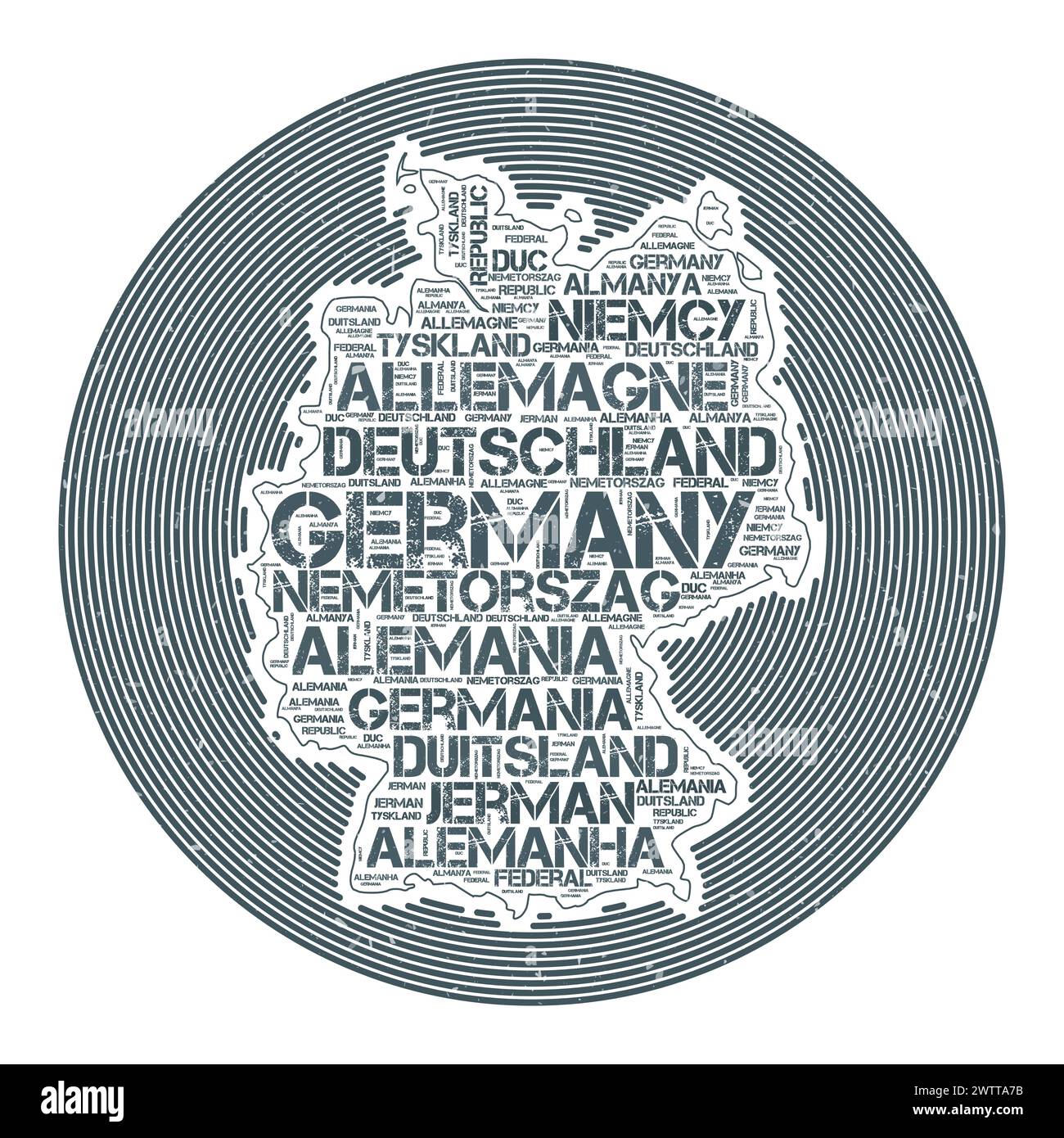 Germany vector image. Country round logo design. Germany poster in ...