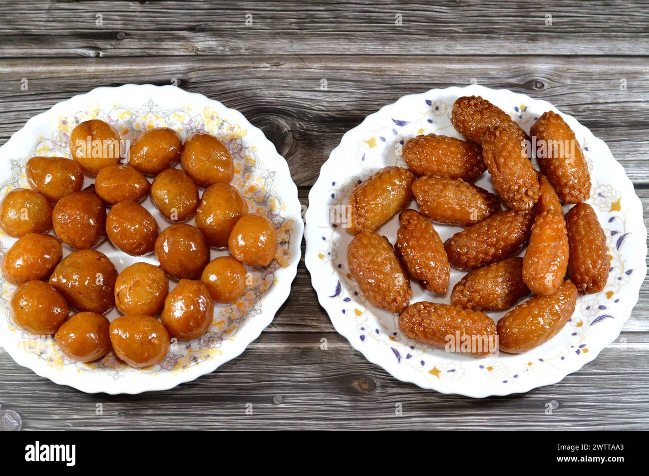 Assorted middle eastern desserts of Zalabia a type of middle eastern ...