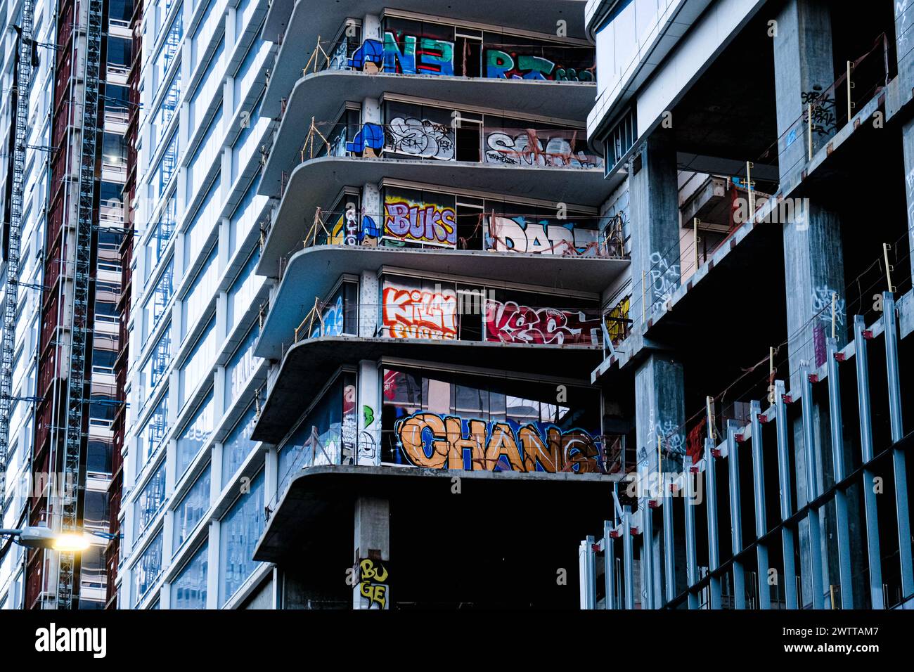 Los Angeles, California, USA. 9th Mar, 2024. Graffiti covers the ...