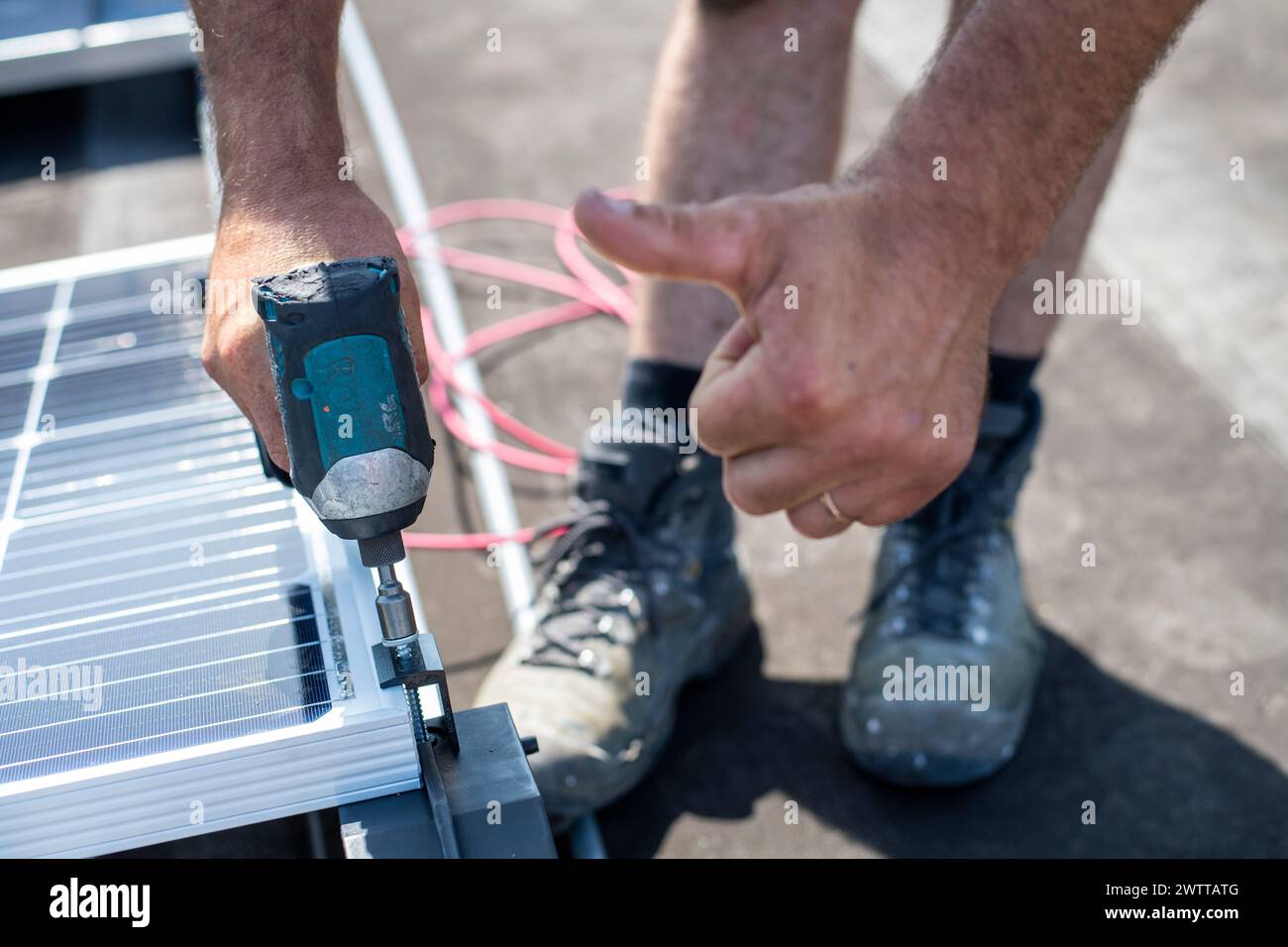 Installing panel hi-res stock photography and images - Alamy